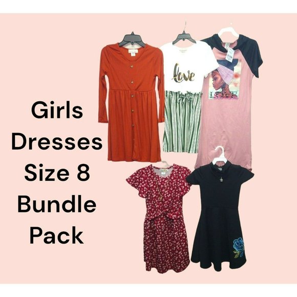 Dresses | 5 Pc Bundle Lot Of Little Girl Mixed Clothes Dresses Size 8 ...